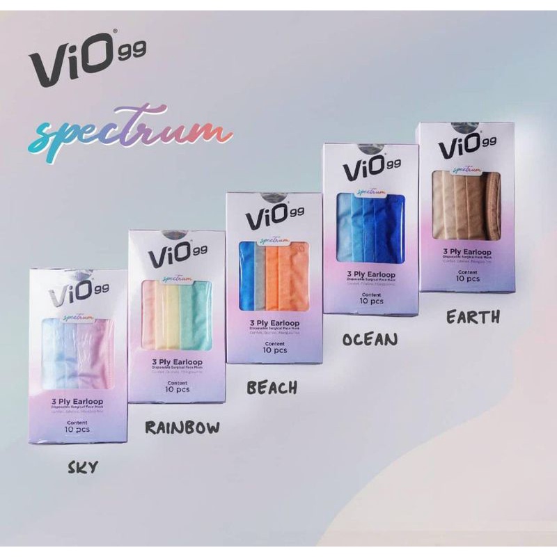 Jual VIO mask 99 Spectrum 3 ply isi 10'S | Shopee Indonesia