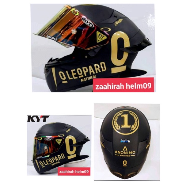 Jual KYT TT COURSE BLACK DOF paket ganteng full termurah free kaca ...