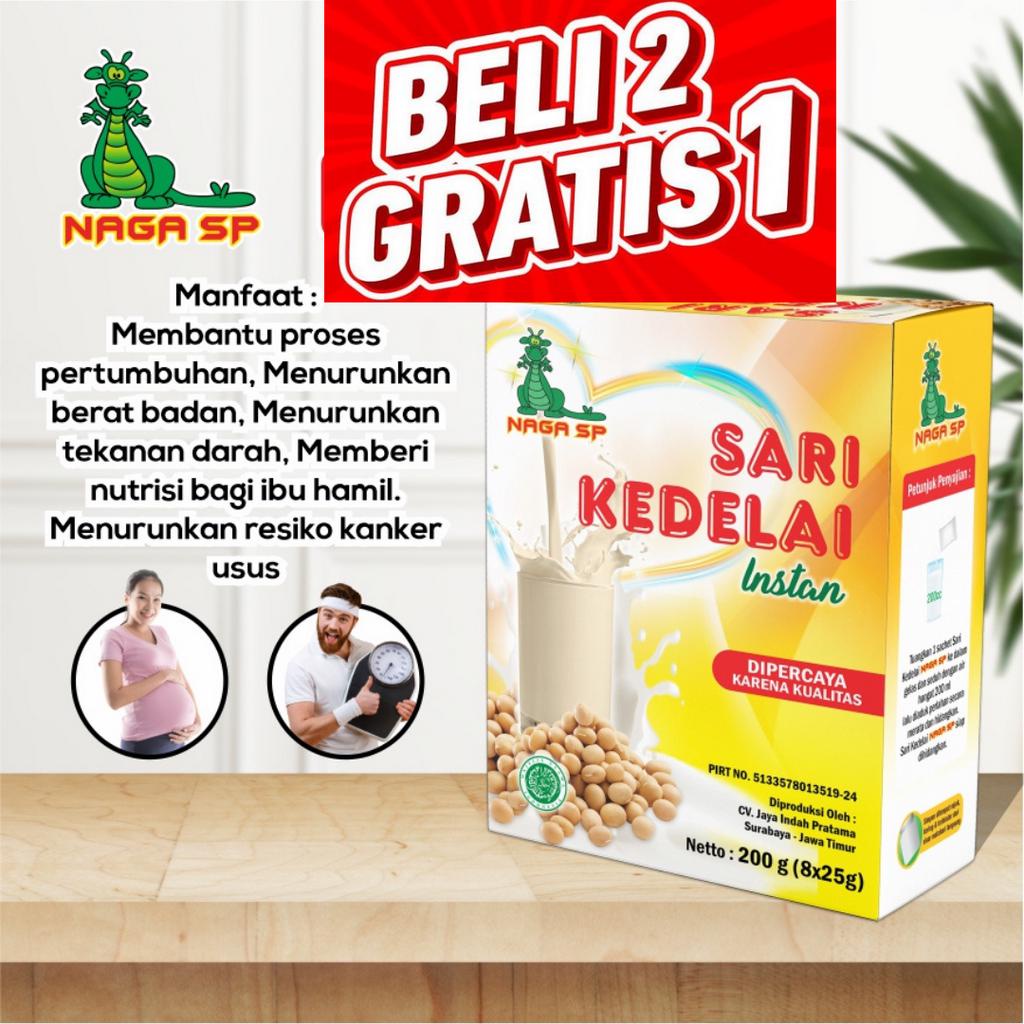 Jual [Beli 2 Gratis 1] Soya Sari Kedelai Naga SP 200g (8x25g) Sachet ...