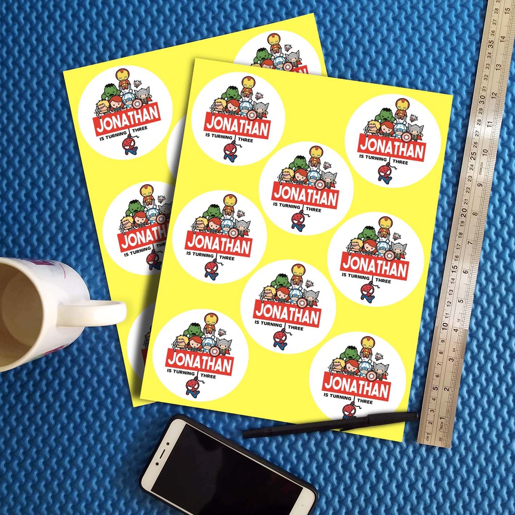 Jual STIKER ULANG TAHUN ANAK AVENGERS CUTE EFENJER AVENGER STICKER ...