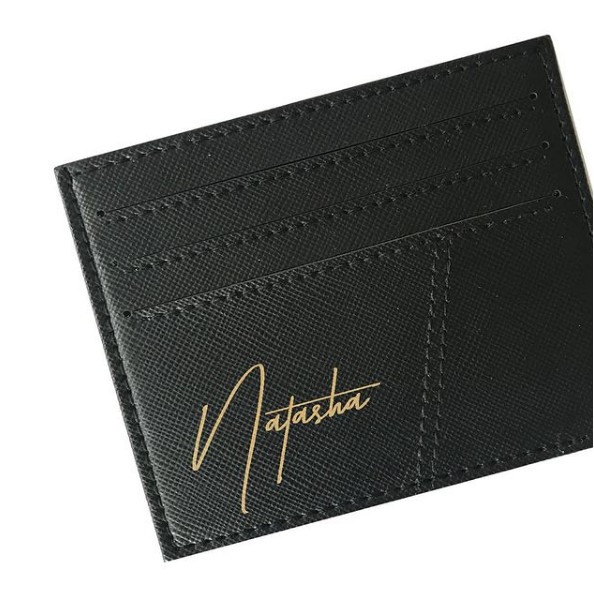 Jual Cardholder Custom Dompet Kartu Kecil 6 Slot 12 slot Nama Saffiano ...