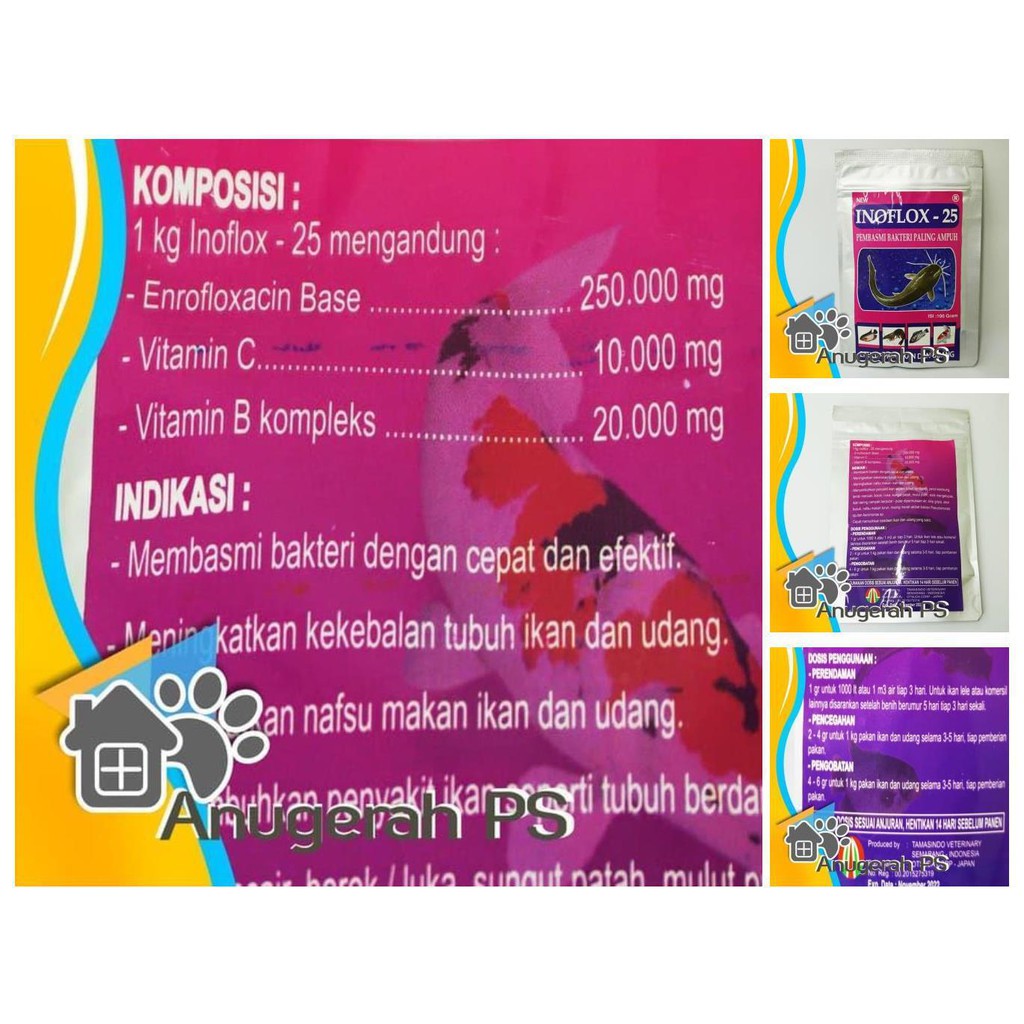Jual inoflox 25 obat antibiotik ikan enrofloxacin enro | Shopee Indonesia