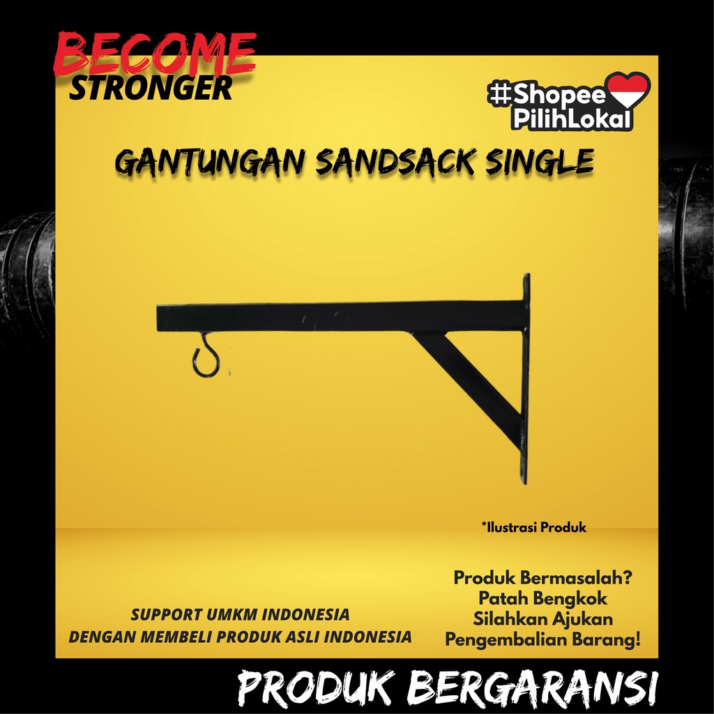 Jual Gantungan Samsak Sandsack Single Kuat 150Kg Wall Mounting Bracket ...
