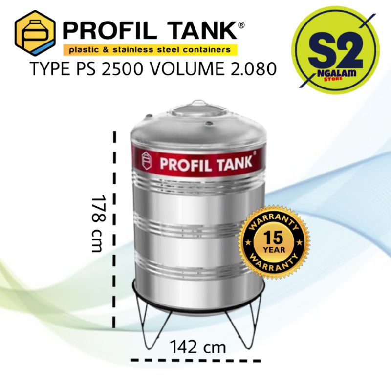 Jual Tandon Air /Toren Air/Tangki Air - PROFIL TANK STAINLESS PS 2500 ...