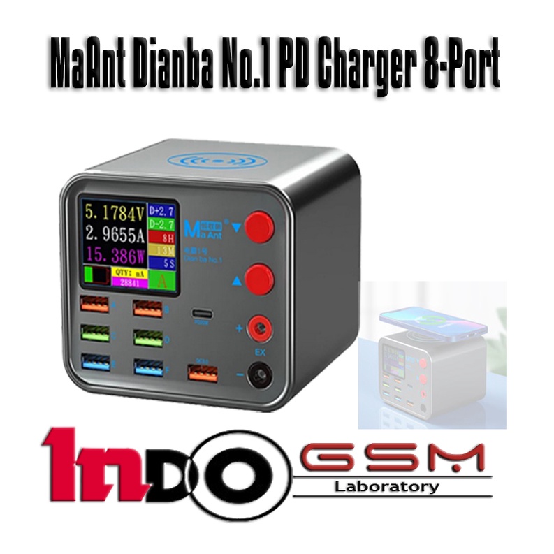 Jual MaAnt Dianba No.1 PD Multifunctional Charger 8-Port Usb Fash Charging PD+QC3.0 MaAnt no.1 ...