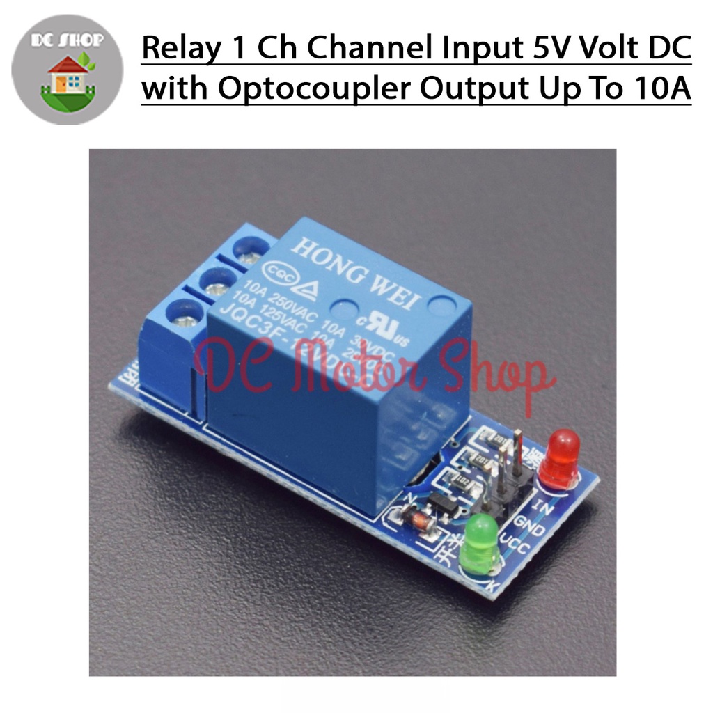 Jual Relay 1 Ch Channel Input 5V Volt DC with Optocoupler Output Up To ...