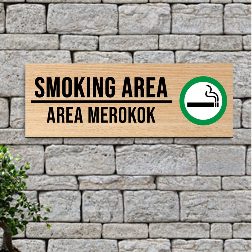 Jual Penanda Area Merokok/smoking area hiasan dinding wall decor Area ...