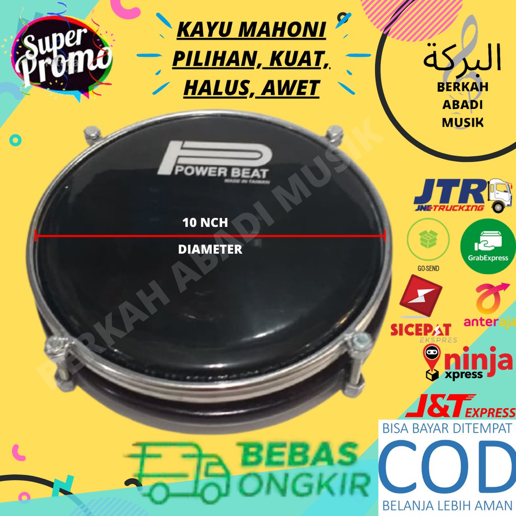 Jual alat hadroh tam hadroh mika 10 inc tam tam hadroh keprak hadroh ...