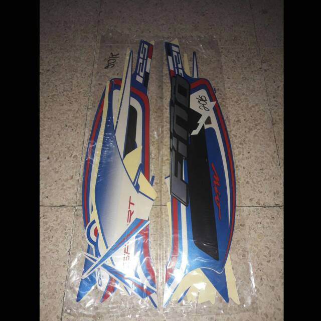 Jual Striping sticker lis ori yamaha mio fino 2016 warna biru | Shopee ...