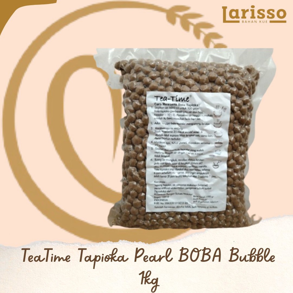 Jual TEA TIME BOBA BUBBLE TAPIOKA PEARL 1KG | Shopee Indonesia