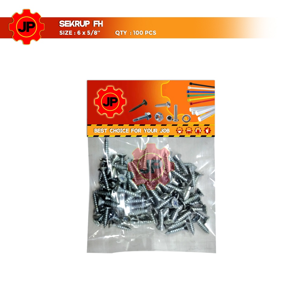 Jual SEKRUP FH 6 x 5/8 - SKRUP FH 6x5/8 BAUT TAPPING ISI 100 PCS ...