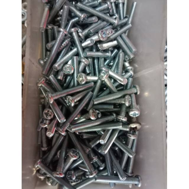 Jual BAUT + MUR 3mm 1cm,1.5cm,2cm,3cm,5cm. untuk spicon dll | Shopee ...