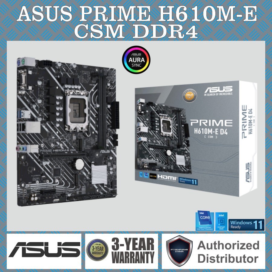 Jual ASUS PRIME H610M-E D4 DDR4 (Intel LGA 1700, Gen12) | Shopee Indonesia