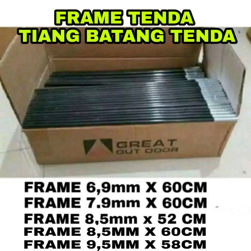 Jual FRAME TENDA CAMPING 8,5 MM - FRAME TENDA 7,9 MM - FRAME TENDA 6,9 ...