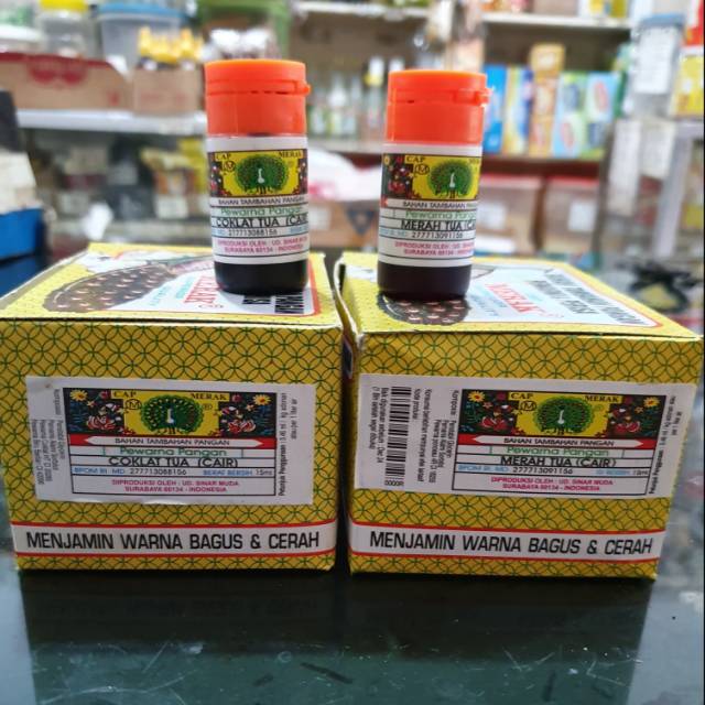 Jual Pewarna makanan cap Merak (per lusin) | Shopee Indonesia