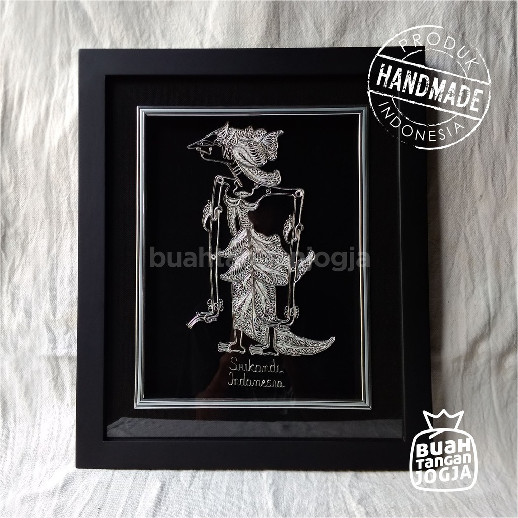 Jual Wayang Lapis Perak - Kerajinan Khas Kotagede Jogja - Frame 32x39 cm | Shopee Indonesia