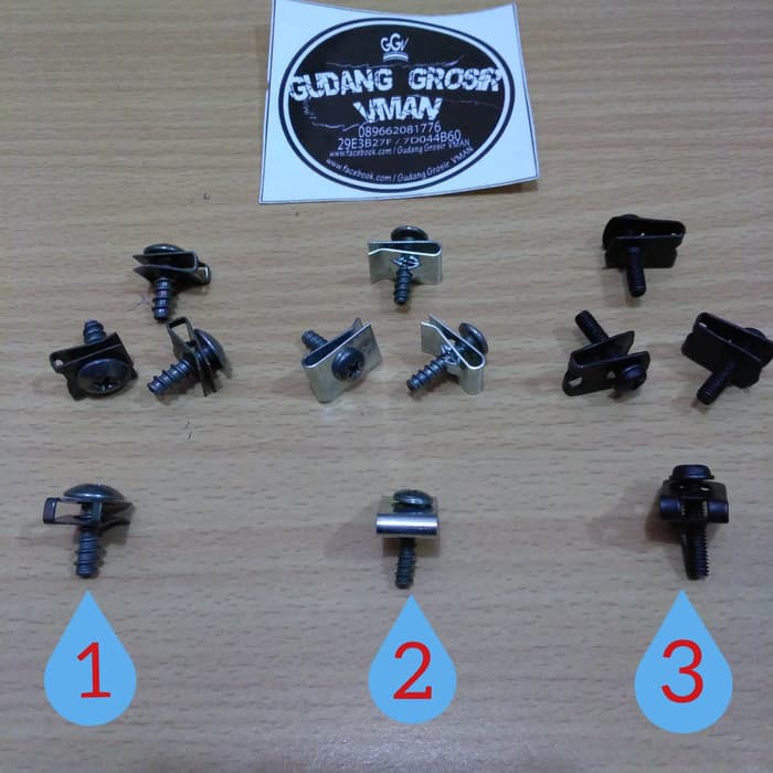 Jual Baut Bodi / Skrup Bodi / Baut Jepit Bodi Motor Universal Baut Klip ...