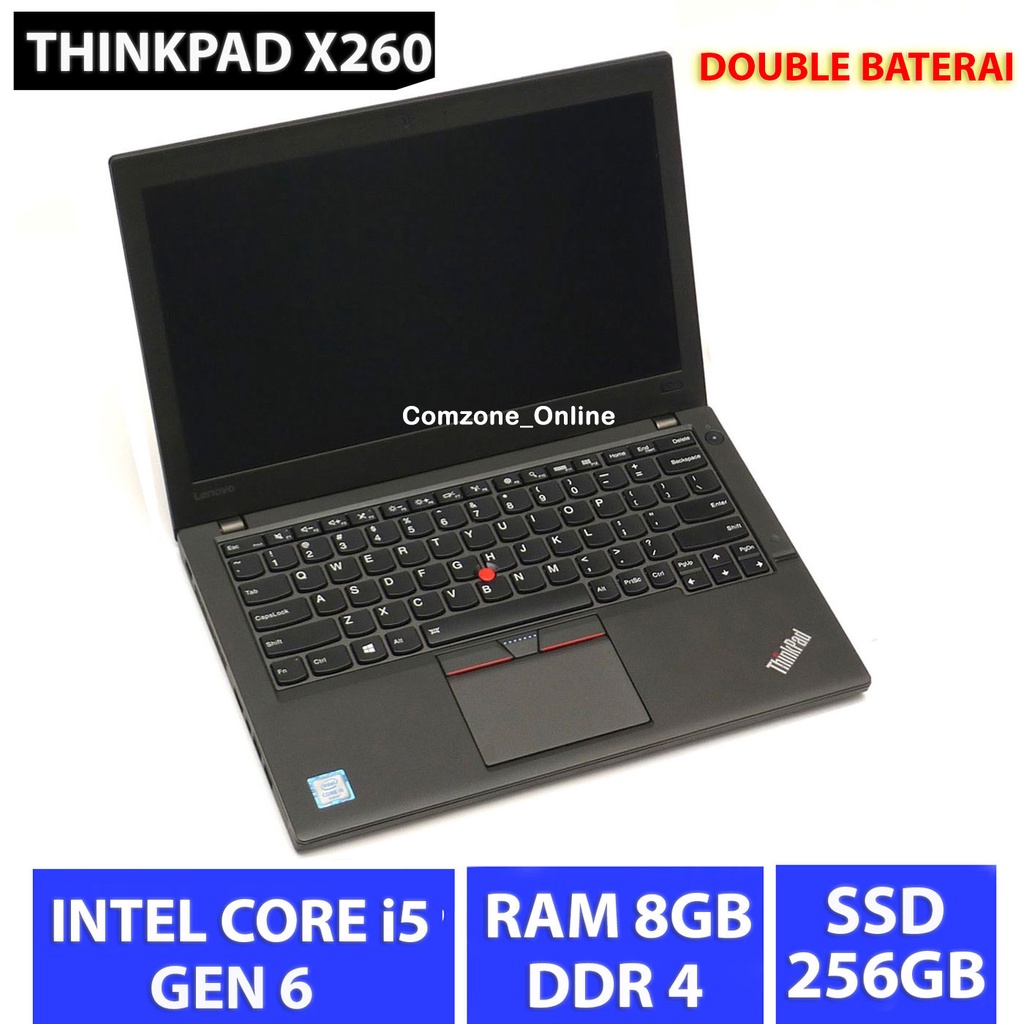 Jual Laptop Lenovo ThinkPad X260 Core i5 gen 6 SSD 256GB Ram 8GB NBLEN12 | Shopee Indonesia