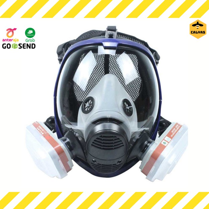 Jual Masker Gas Respirator Full Face / Masker Cat Amonia Acid / Masker ...