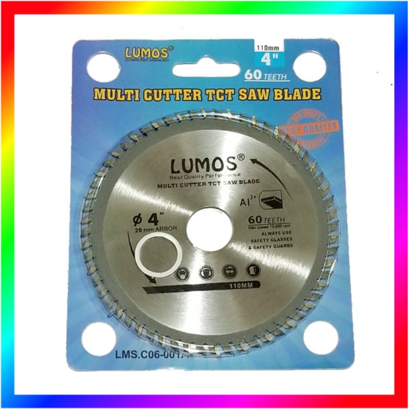 Jual MATA GERINDA POTONG KAYU INTAN 60T LUMOS CIRCULAR SAW 4 INCI ...