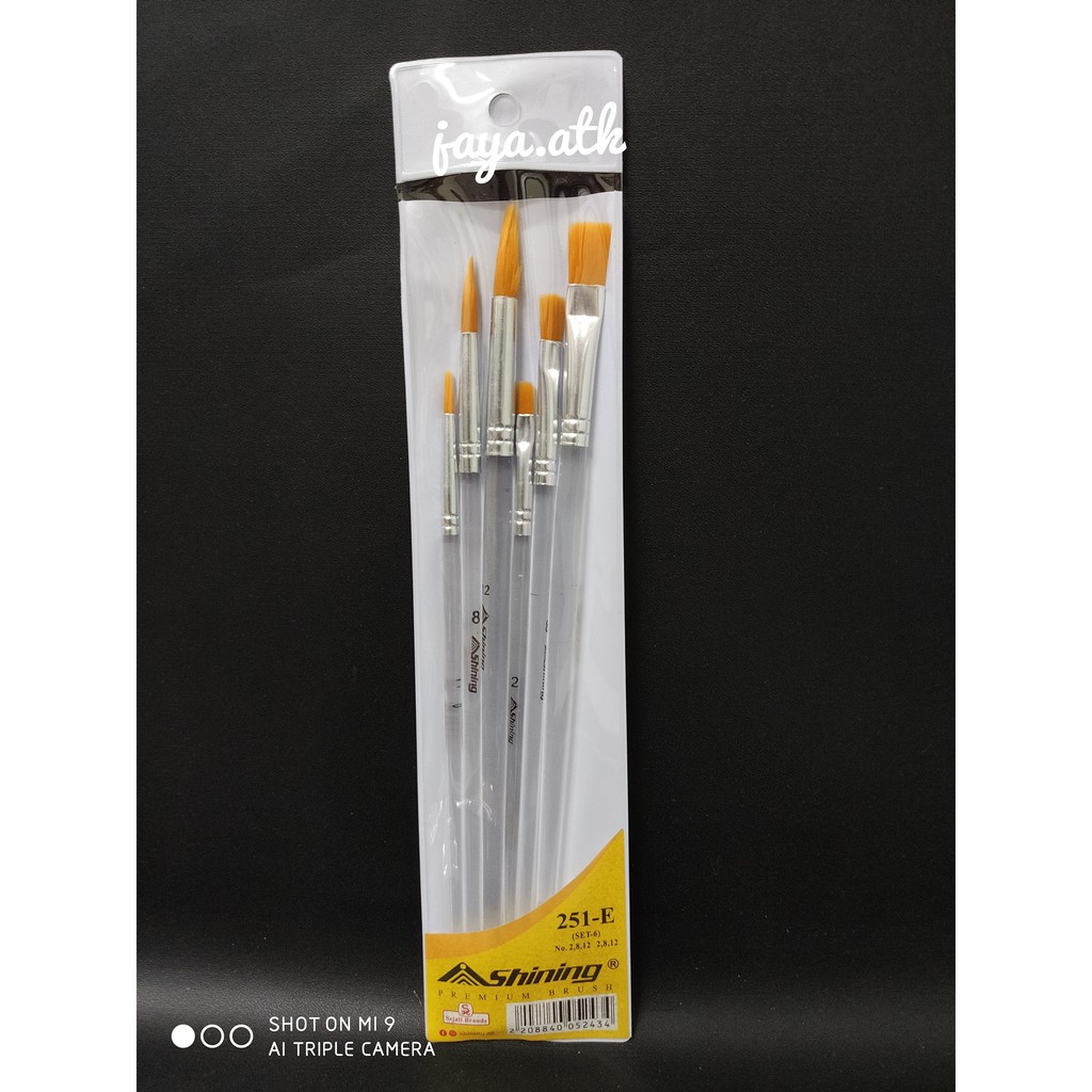 Jual KUAS LUKIS CAT AIR SET ISI 6 PIPIH LANCIP CAMPUR BRUSH PAINT ...