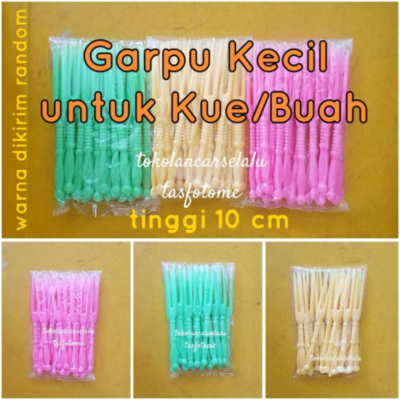 Jual Garpu Kue Plastik Garpu Kecil Snack Grapu Buah | Shopee Indonesia