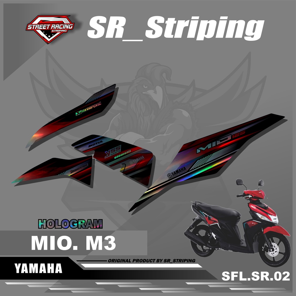 Jual Striping Mio M3 / Stiker Mio M3 ( Hologram ) Variasi Mio M3 ...