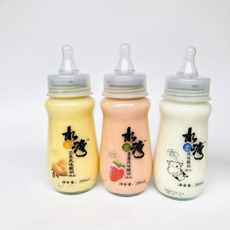 Jual Yogurt Botol Susu Kaca + Dot 280Ml - Yogurt Unik - | Shopee Indonesia