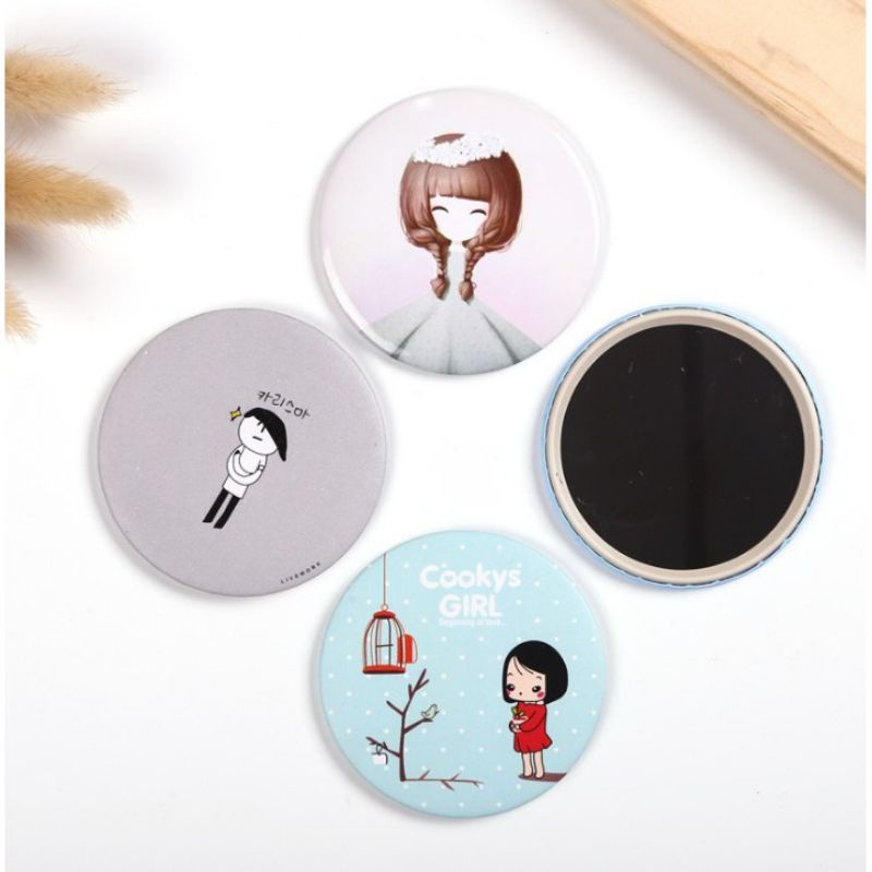 Jual cermin kaca/kaca makeup/kaca cermin kecil/cermin bulat kecil ...
