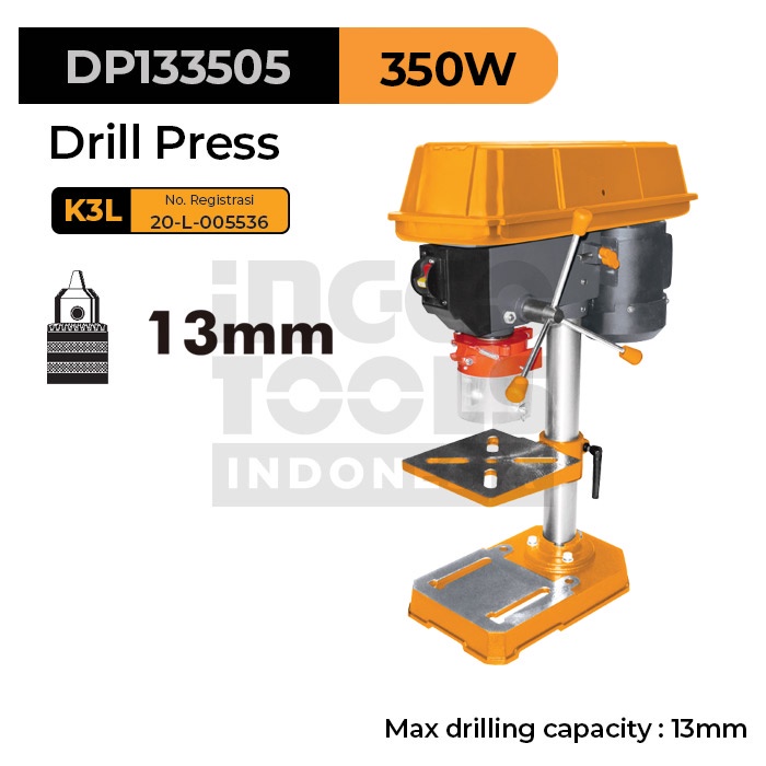 Jual Bench Drill Press (13 mm) INGCO DP133505 Mesin Bor Meja Duduk ...