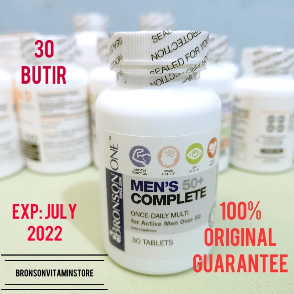Jual Multivitamin Bronson Men's 50+ Complete Once-Daily Multivitamin ...