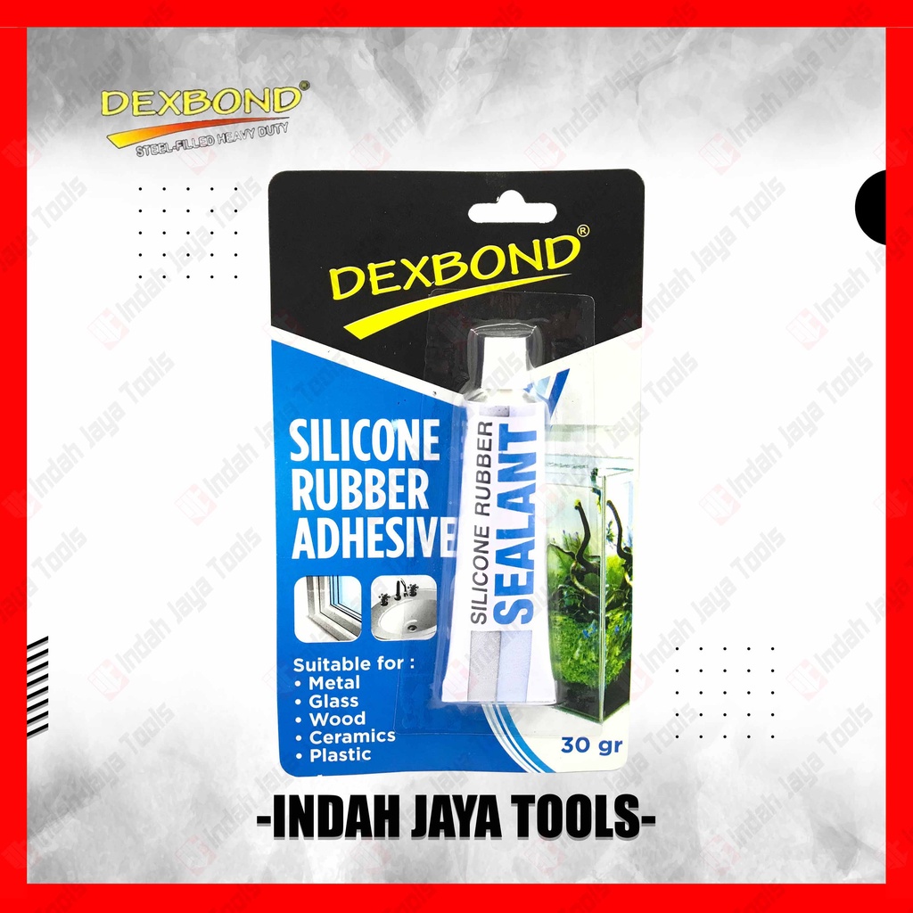 Jual DEXBOND Silicone RUBBER 30 GRAM - Lem Kaca Sealant Bening Aquarium ...