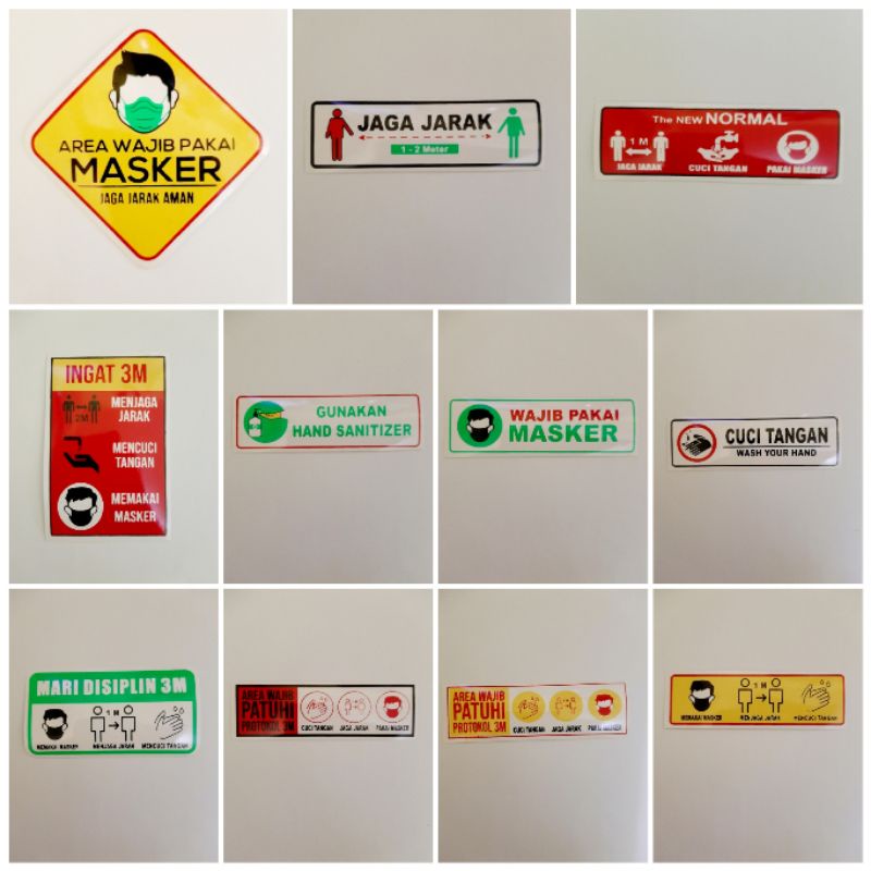 Jual stiker graftac prokes ukuran kecil | Shopee Indonesia