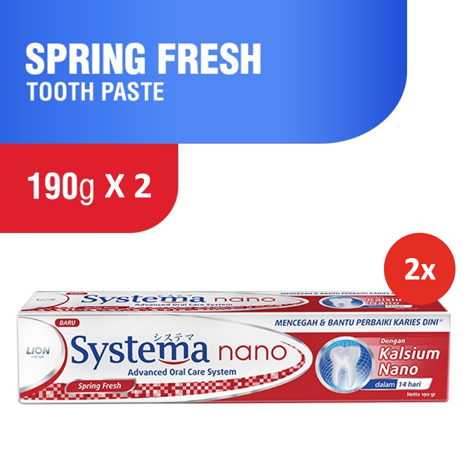 Jual Systema Nano Toothpaste Spring Fresh 2 x 190 gr | Shopee Indonesia