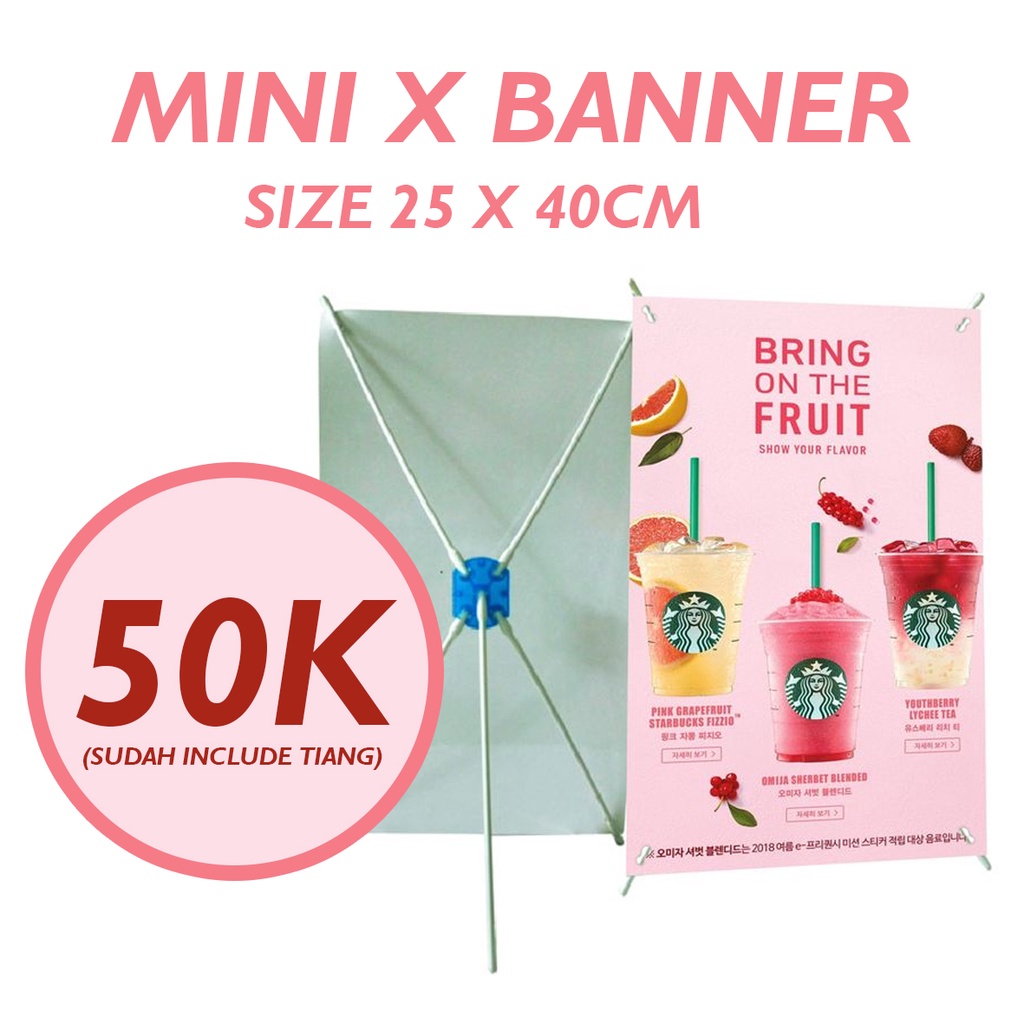 Jual CETAK X BANNER MINI 25CM X 40CM MURAH | Shopee Indonesia
