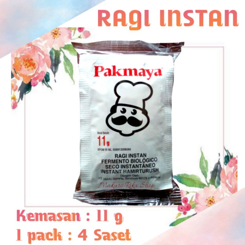Jual PAKMAYA RAGI INSTAN 4 Saset / Ragi pak maya 11 g | Shopee Indonesia