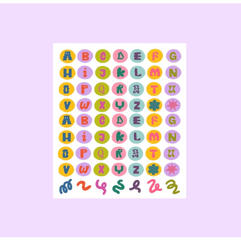 Jual Alphabet Colourful Sticker | Shopee Indonesia