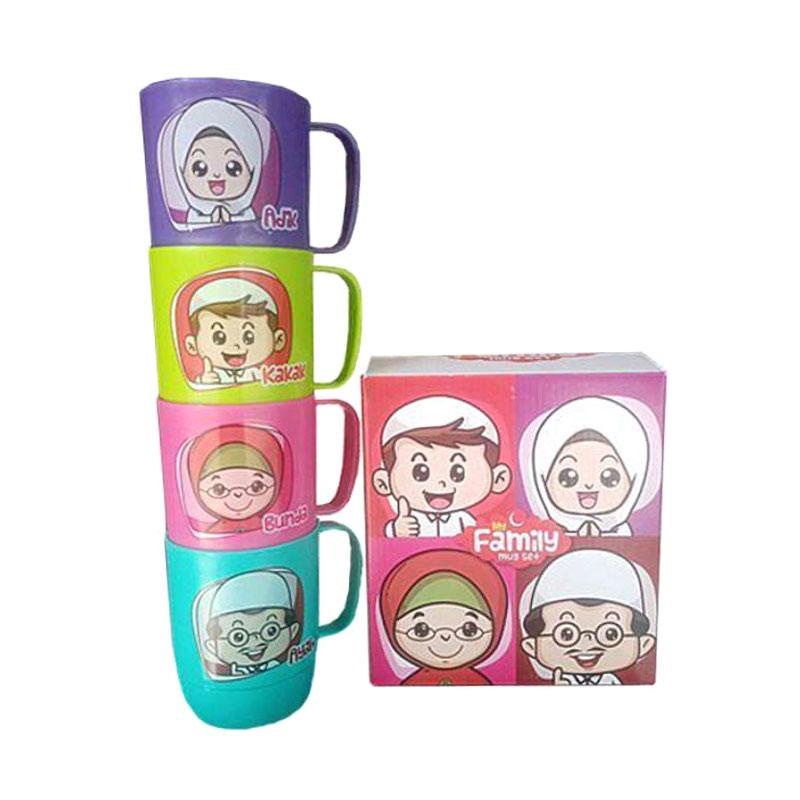 Jual Mug Set Family / Gelas Plastik Isi 4 PCS | Shopee Indonesia