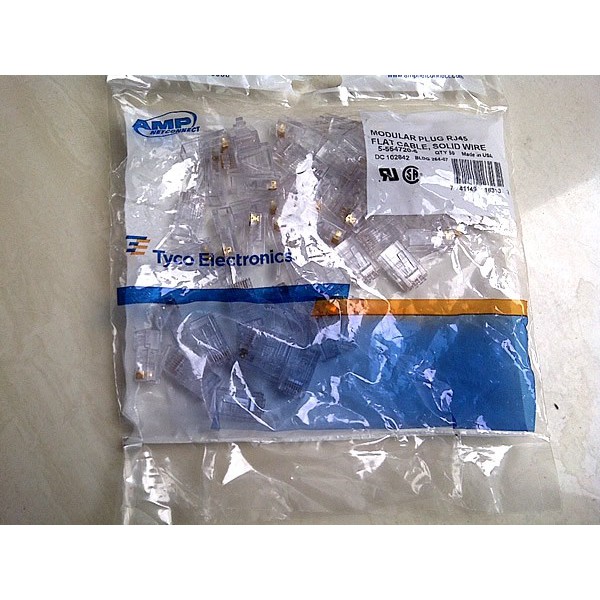 Jual Connector RJ45 AMP Original CAT6 (isi 50pcs) | Shopee Indonesia