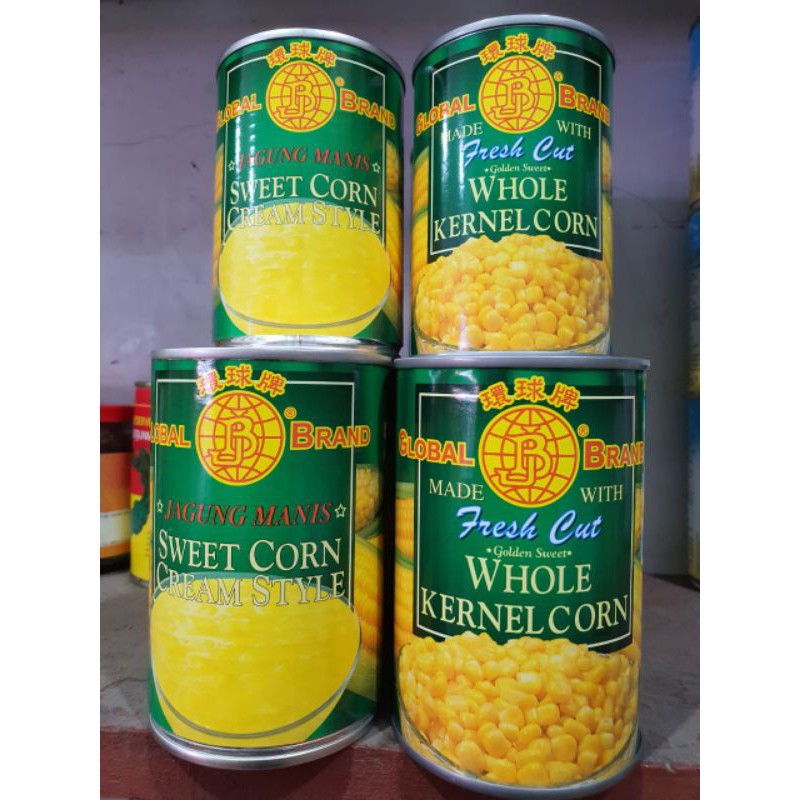 Jual 425G Global Brand Jagung Manis Kaleng Halus Kasar 425gr Thailand ...