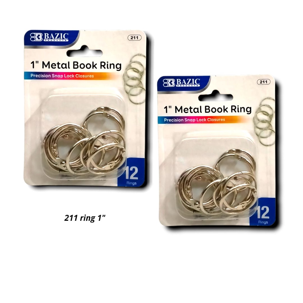 Jual RING BESI JILID BUKU 1" METAL BOOK RING ISI 12 BAZIC 211 | Shopee ...