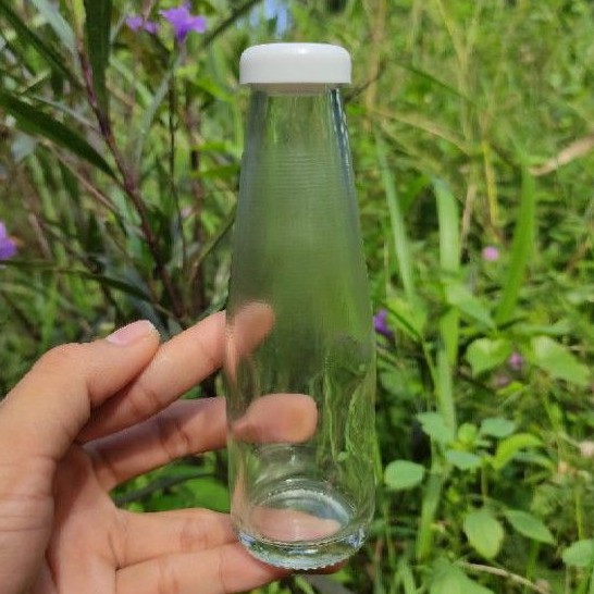 Jual botol kaca bening 100ml tutup plastik/beling polos/clear | Shopee ...