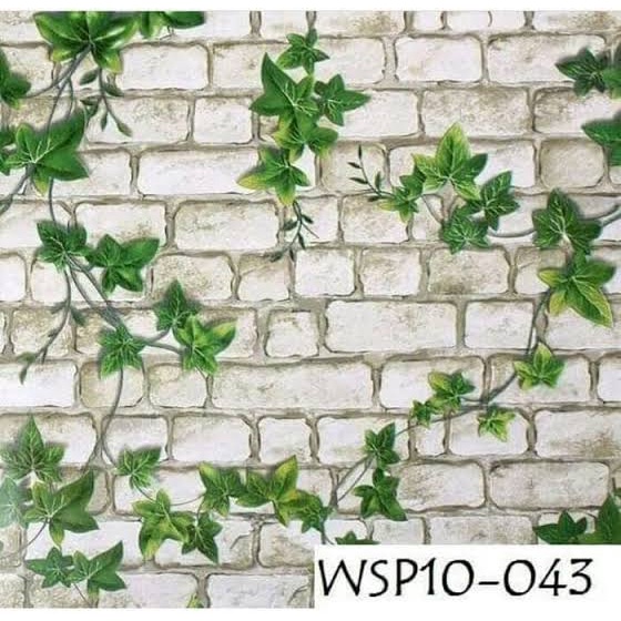 Jual WALLPAPER DINDING MOTIF BATA DAUN UKURAN 10M X 45CM // WALLPAPER ...