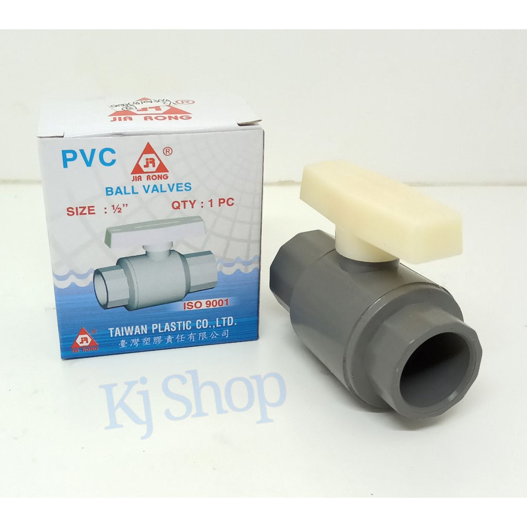 Jual Stop Kran Ball Valves PVC 1/2" Jia Rong / Keran Air Plastik Engkol ...