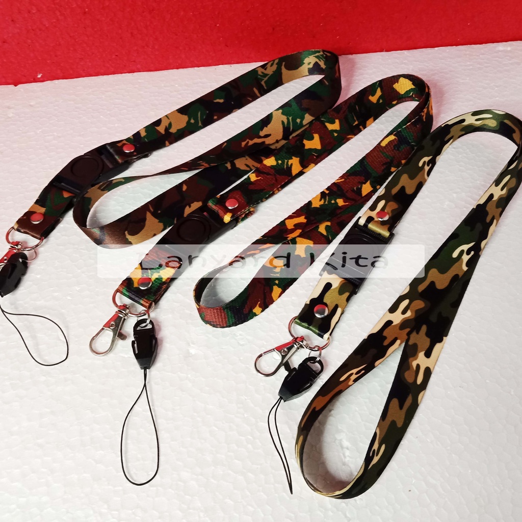 Jual Lanyard Id Card / Tali Gantungan Hp Printing motif ARMY | Shopee ...