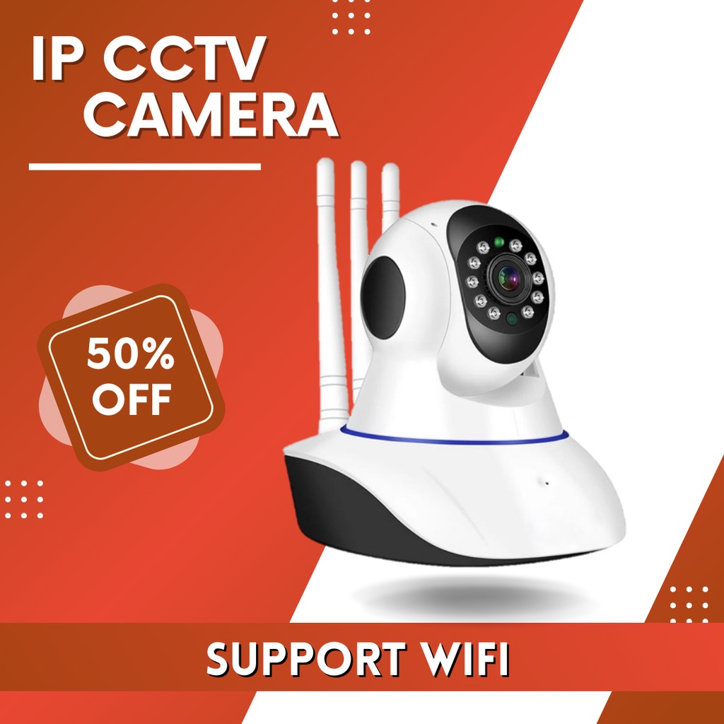 Jual CCTV camera wifi HD V380 3 Antena Infrared / cctv wifi / camera ...