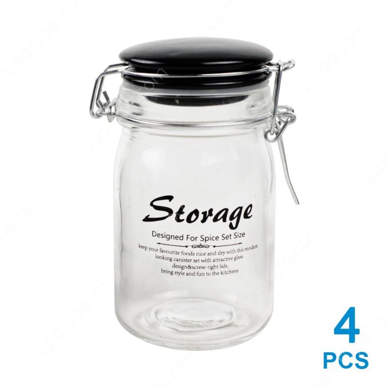 Jual INFORMA Amelia Storage Jar 250ml Set of 4 (Stoples/Toples Kaca ...
