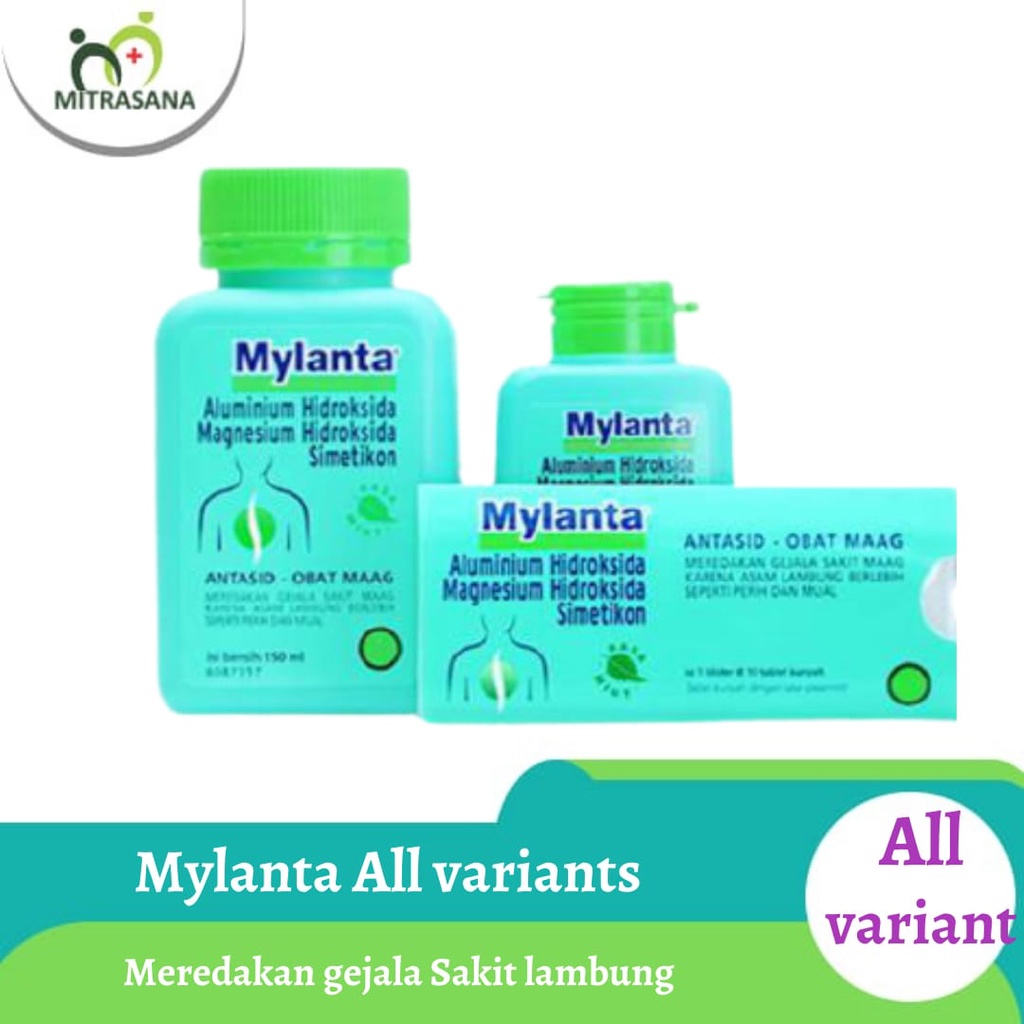 Jual MYLANTA TABLET 1 STRIP ISI 10 TABLET, MYLANTA SIRUP 50 ML & 150 ML ...