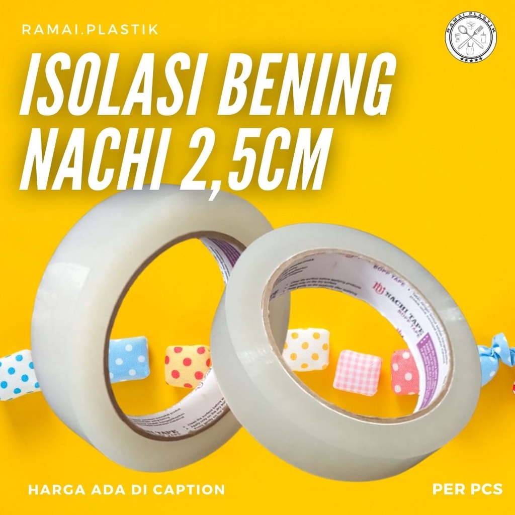 Jual Isolasi/ selotip bening nachi kecil lebar 2,5cm | Shopee Indonesia