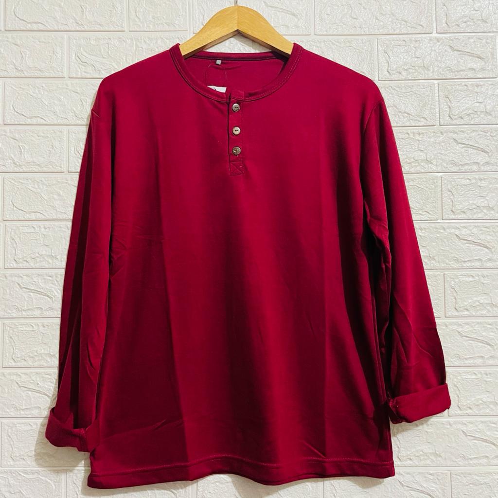 Jual kaos polos model kancing/kaos polos lengan panjang/kaos polos ...